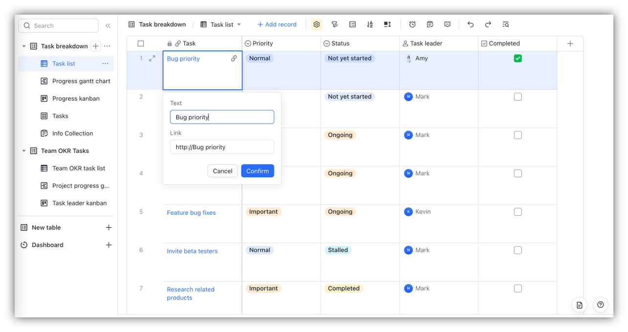 Use link fields in Base